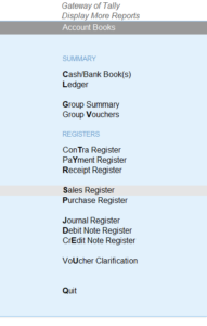 How to Work with the Sales Register in TallyPrime and Tally.ERP 9 ...